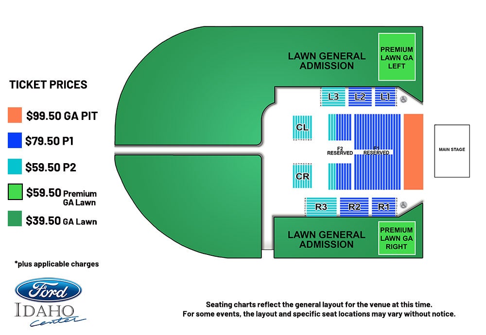 Seating Charts | Ford Idaho Center