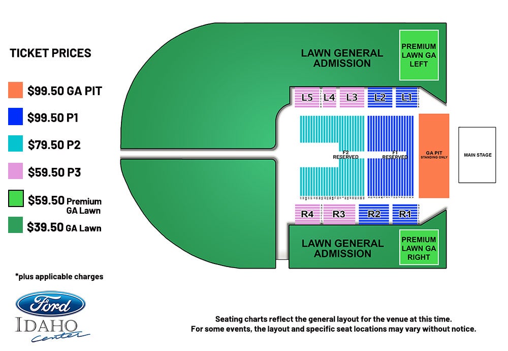 Seating Charts | Ford Idaho Center