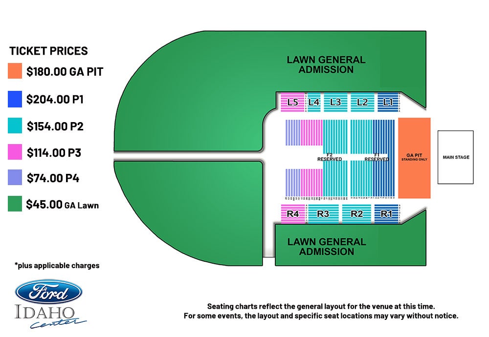 Seating Charts | Ford Idaho Center