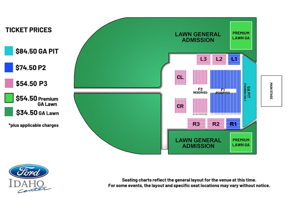Seating Charts | Ford Idaho Center