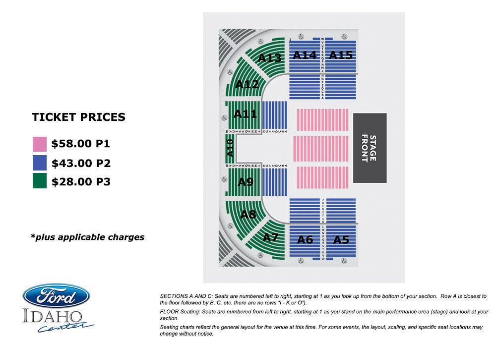 Seating Charts | Ford Idaho Center