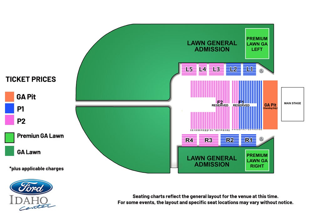 Seating Charts | Ford Idaho Center